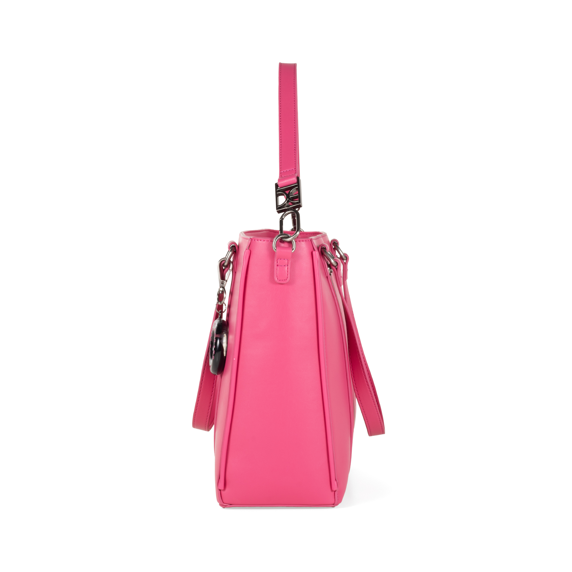 Bolsa Tote Grande con Charm color Rosa – Cloe Factory Store